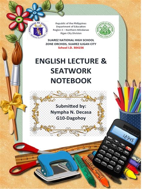 English Lecture Cover Page Pdf