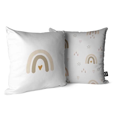 Poduszka dla dzieci INDIAN BOHO wzór D180 beżowa tęcza DECORDRUK