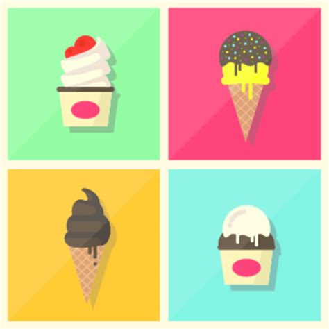 레트로 빈티지 플랫 아이스크림 컬렉션 Eps Uidownload