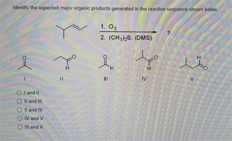 Solved Identify The Expected Major Organic Products Gene
