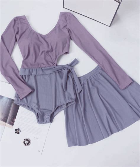 로이핏 투피스 모노키니 브이넥 세트 컷아웃 리본 골지 캡내장 긴팔 라운드넥 랩스커트 보정 비키니 수영복 레쉬가드 체형 커버 워터파크 호캉스 폴댄스 바캉스 온천 온수풀 수영장 룩