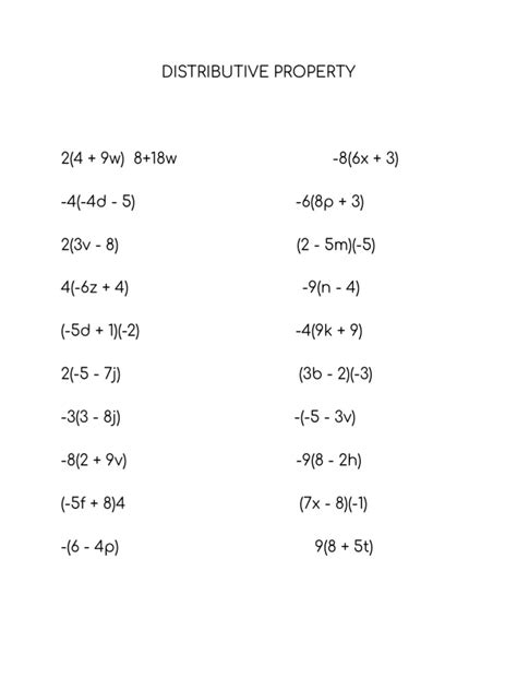 Distributive Property Pdf