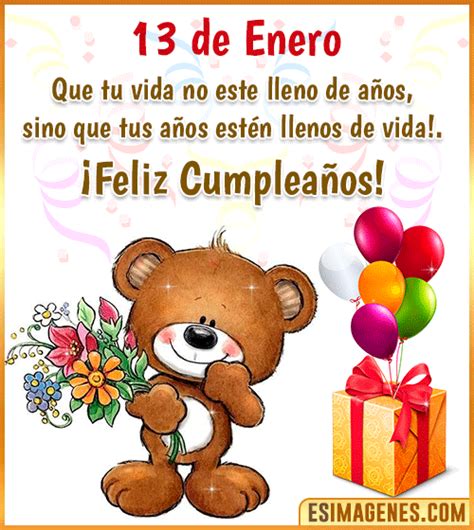 Feliz cumpleaños 13 de Enero