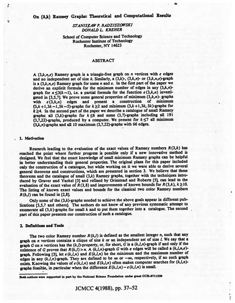 Pdf On 3k Ramsey Graphs Theoretical And Computational Results