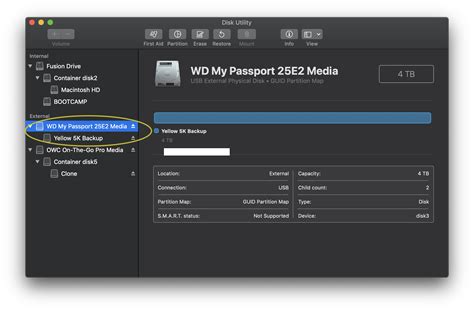 Change The Name Of An External Hard Drive In Mojave Not Partitions