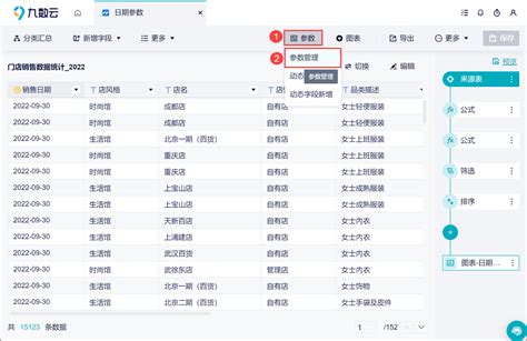 参数动态展示筛选日期所在月的数据 九数云帮助文档