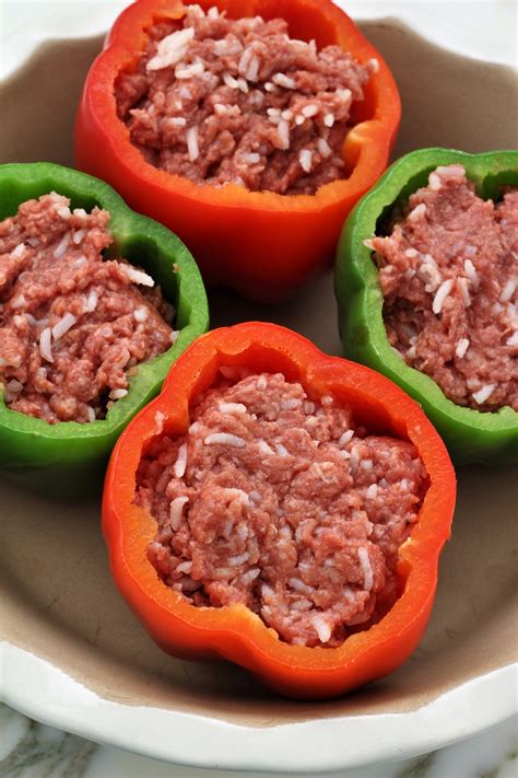 Microwave Stuffed Bell Peppers My Recipe Treasures