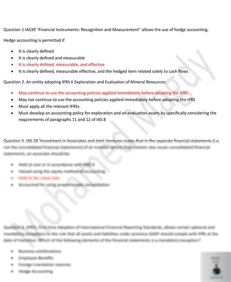 SOLUTION Ifrs Exam Studypool
