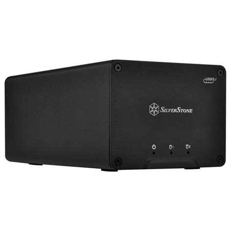 Silverstone Sata 2 5 Dual Raid Enclosure Usb 3 1 Type C Usb 2 0