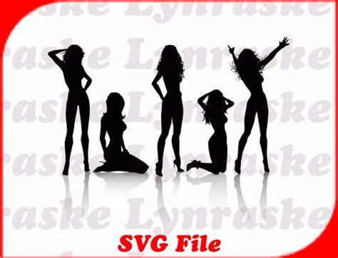 Sexy Females Silhouette Vectors Svg Svg Dxf Cricut Etsy