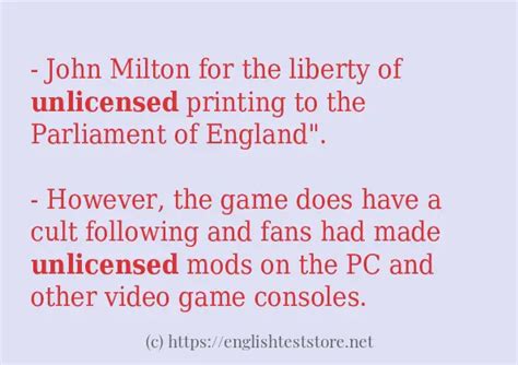 Use The Word Unlicensed Englishteststore Blog