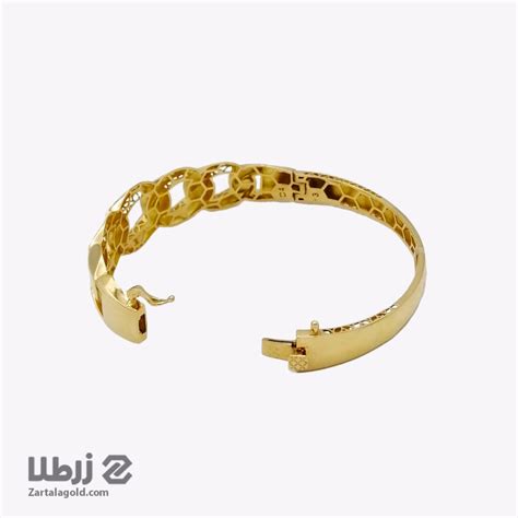 دستبند النگویی طلا طرح آینه ای کارتیه کد 19613 خرید آنلاین طلا