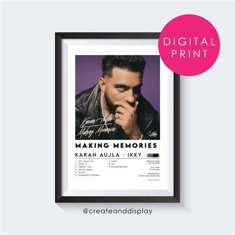 Karan Aujla Making Memories Digital Album Poster Punjabi Song