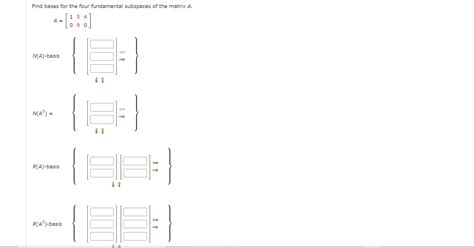 Solved Find Bases For The Four Fundamental Subspaces Of The Chegg