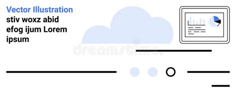 Cloud Computing Concept With Data Analytics On Digital Device Stock Illustration Illustration