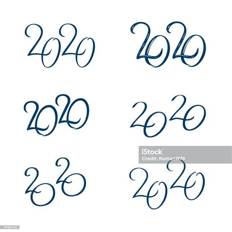 2020 年文本設計範本集向量圖形及更多一月圖片 一月 事件 二零二零年 Istock