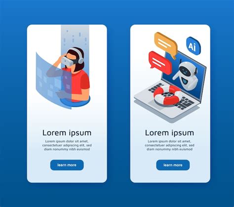 Premium Vector Isometric Technology Vertical Banners