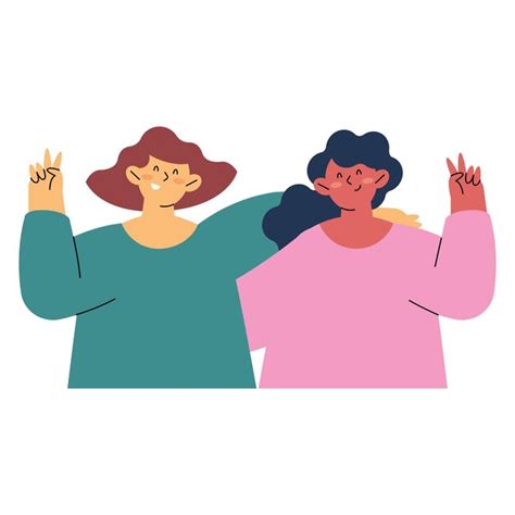 Free Vector Girls In A Brotherly Hug