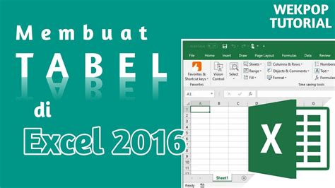 Cara Membuat Tabel Di Excel Tutorial Excel Pemula Youtube