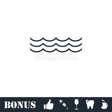 Icono Del Oc ano O Del Mar Completamente Ilustración del Vector