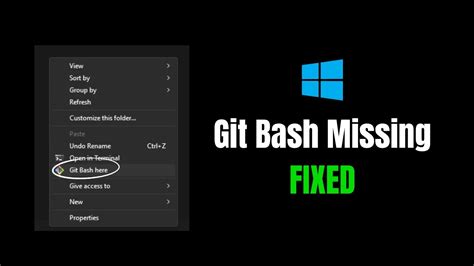 Add Git Bash To Windows Right Click Context Menu Youtube