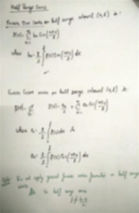 Solution Formulae For Fourier Series Studypool