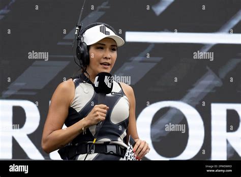 Liv Golf Broadcaster Su Ann Heng Speaks During The Trophy Ceremony Of