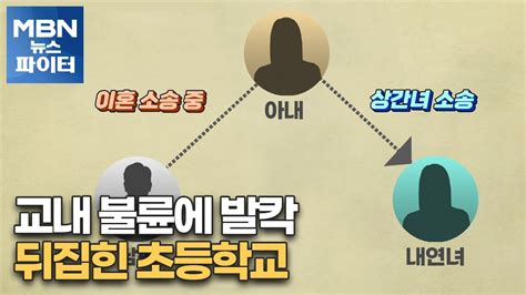 Mbn 뉴스파이터 교내 불륜에 발칵 뒤집힌 초등학교 Youtube