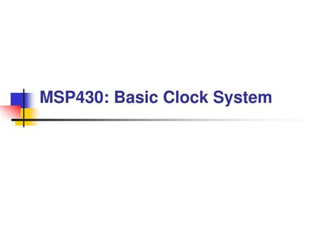Ppt Cpe 323 Introduction To Embedded Computer Systems The Msp430