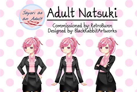 Sayori As An Adult Teaser Adult Natsuki Redesign Credit To