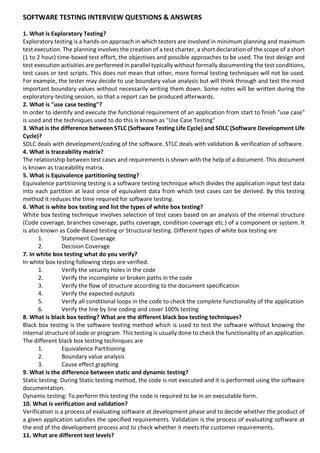 Manual Testing Interview Questions Answers Docx
