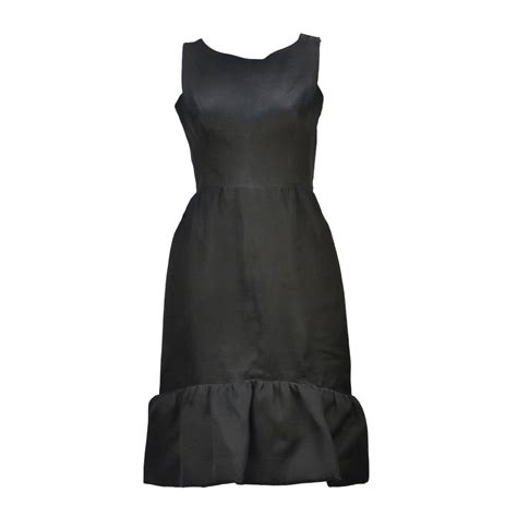1960s Balenciaga Black Silk Couture Cocktail Dress For Sale At 1stdibs