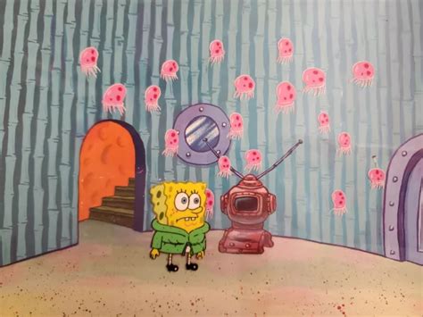 Spongebob Squarepants Original Production Cel Cell Drawing Animation Art Nm £206 48 Picclick Uk