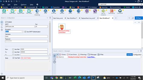 Email Tool Smtp Settings Ssl Connection Error Alteryx Community