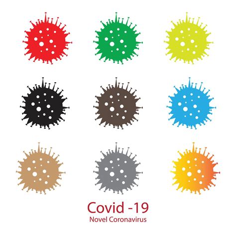 Icono De Coronavirus Logotipo Covid Iconos De Virus Circulares