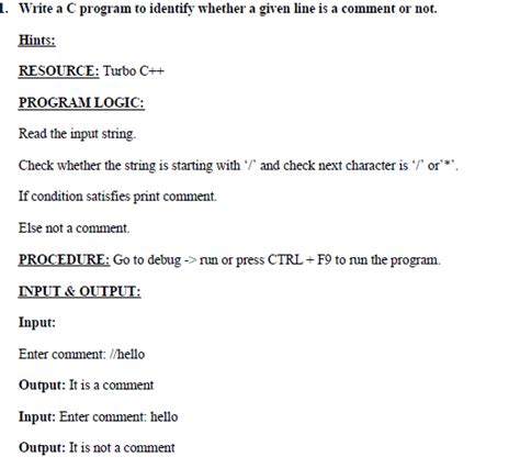 Solved Write A C Program To Identify Whether A Given Line Is Chegg