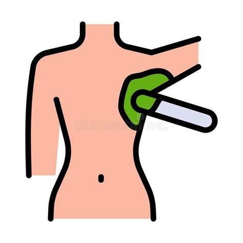 Armpit Waxing Color Icon Female Underarm Hair Removal Procedure Stock