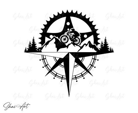 Mtb Spraket Compass Svg Bike Svg Mtb Svg Svg Png Cricut Etsy
