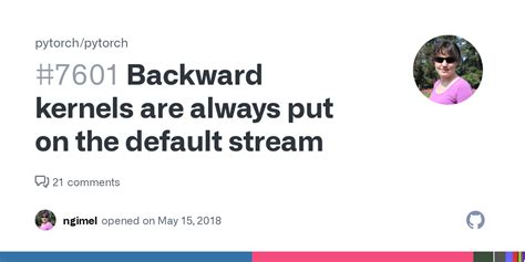 Backward Kernels Are Always Put On The Default Stream · Issue 7601