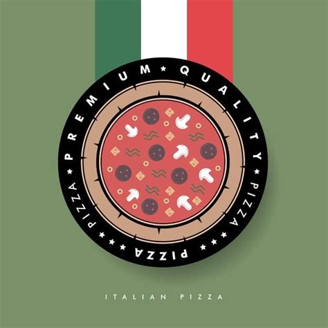 Modelo De Logotipo De Pizza Para Café Ou Restaurante Em Estilo Linear