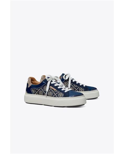 Tory Burch Suede T Monogram Ladybug Sneaker In Blue Lyst