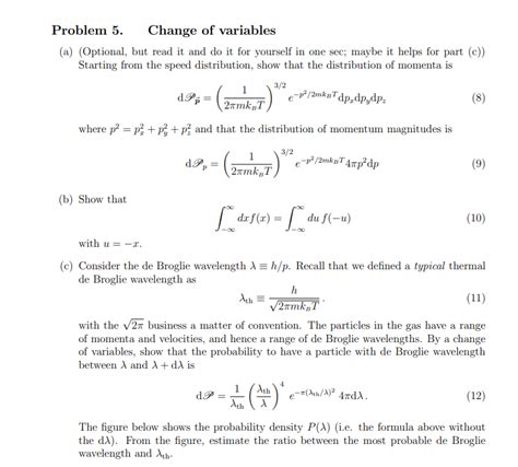 Solved Problem Change Of Variables A Optional But Chegg Com