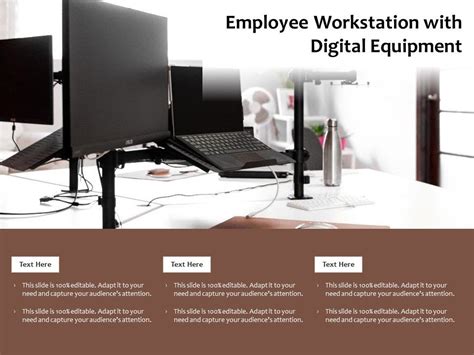 Employee Workstation With Digital Equipment Ppt Powerpoint Presentation Gallery Templates Pdf