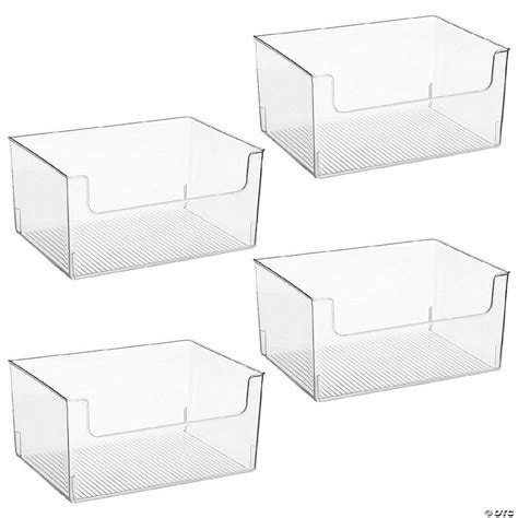 Mdesign Bathroom Plastic Storage Organizer Bin With Open Front 4 Pack