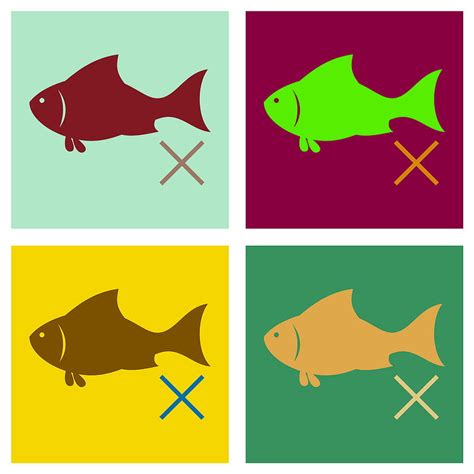 메뉴 벡터에 대 한 좋은 넙치 그리기 해산물 세트 Ai Eps Uidownload