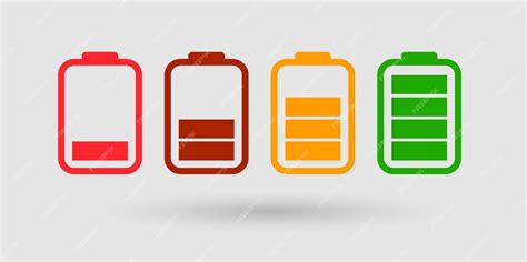 배터리 충전 수준 막대 벡터 그림 프리미엄 벡터