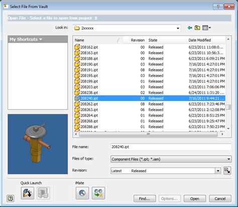 solved problem placing components from vault pro 2011 autodesk community
