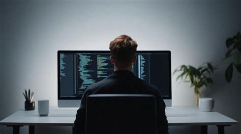 Software Developer Typing Code On Computer Premium Ai Generated Image
