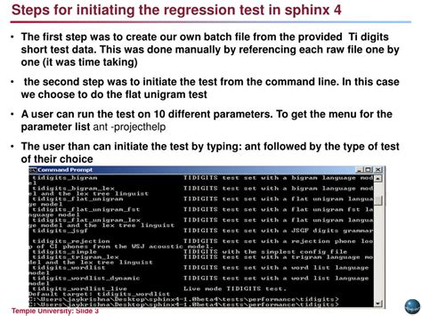 Ppt Speech Recognition Using Sphinx Ti Digits Test Powerpoint