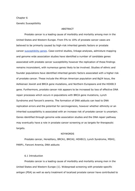 Pdf Genetic Susceptibility